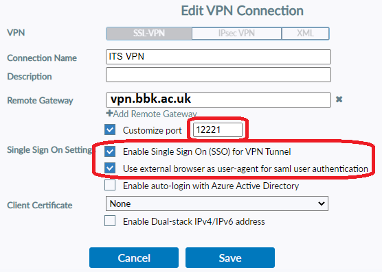 VPN for external CMS users - School of Computing and Mathematical ...